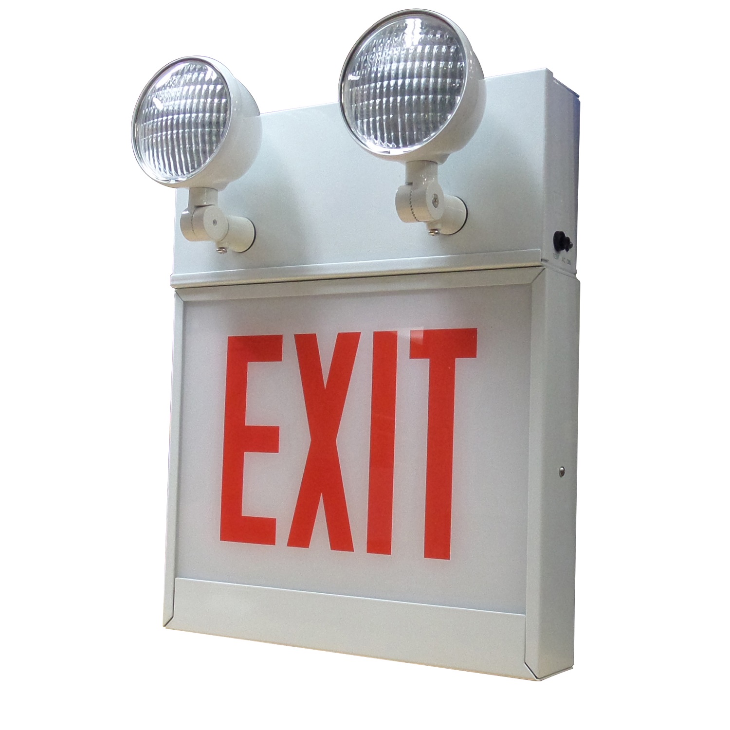 Led Exit Stair Sign & Emergency Steel Combo Caledcxteu