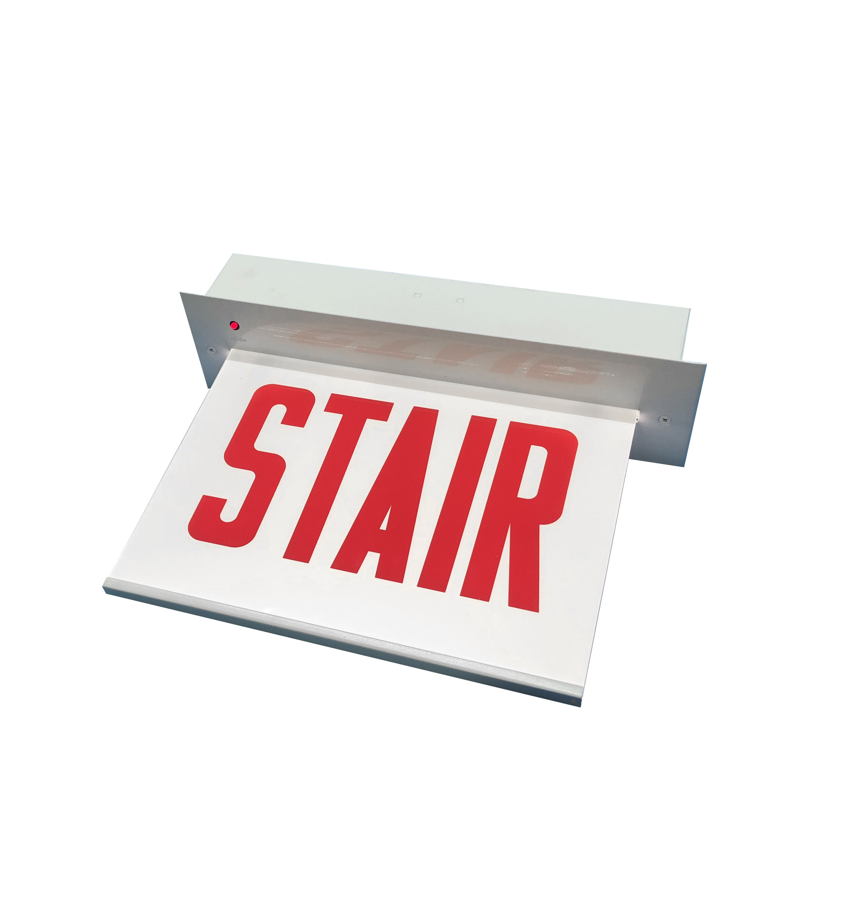 Chicago Approved Recessed Edgelit Aluminum Exit Stair Sign
